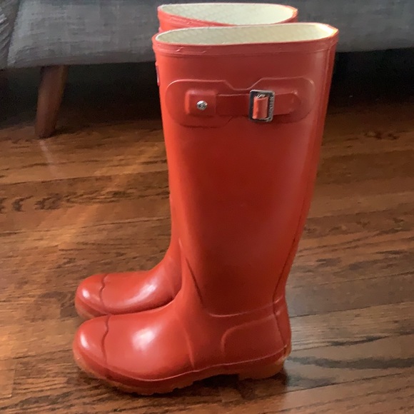 Hunter | Shoes | Beautiful Burnt Orange Hunter Boots Barely Used | Poshmark